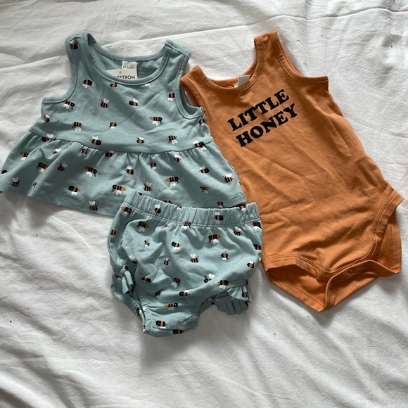 Petit Lem | Matching Sets | Pl Baby 3 Piece Set With Tank Bottoms And ...